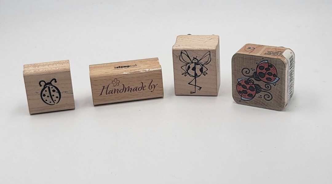 Handmade by Ladybugs Bug Rubber Stamp Set - Etsy