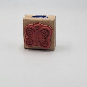 Swirl Butterfly Bug Wings Rubber Stamp - Etsy