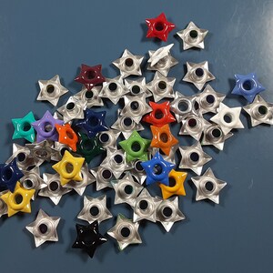 50 Mixed Color Stars Eyelets Embellishments Stationary Scrapbooking ...