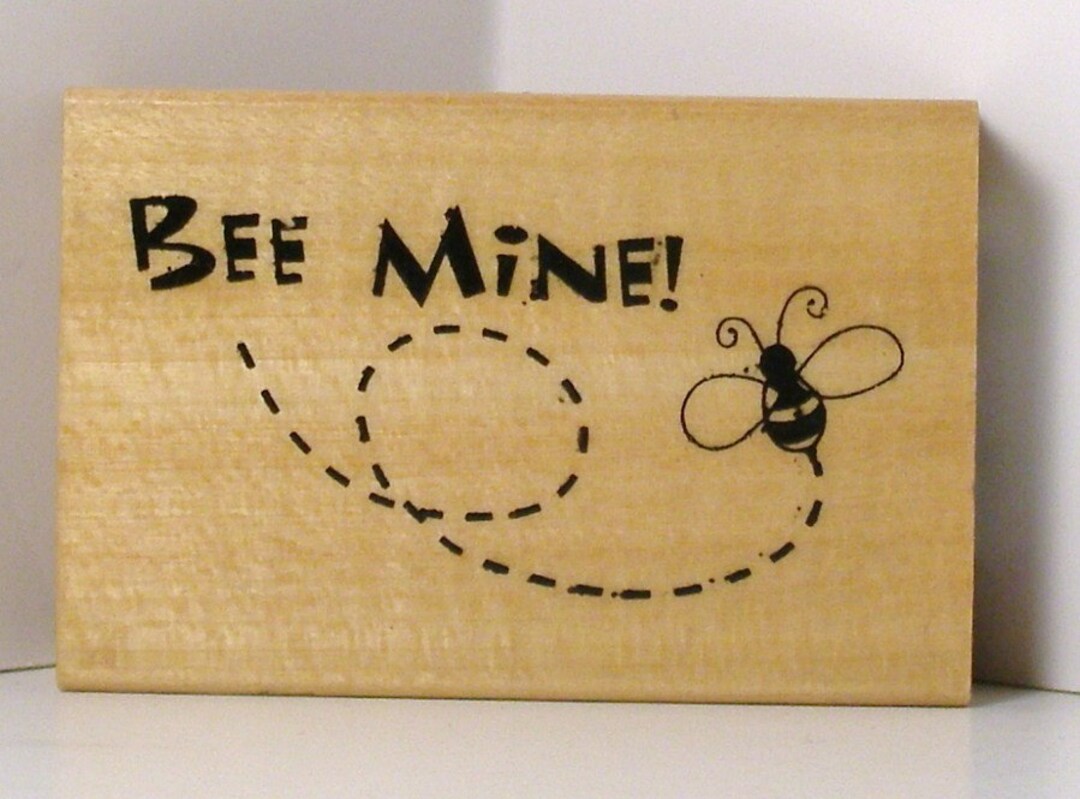 BEE MINE Rubber Stamp Valentines Bumblebee Buzzing - Etsy