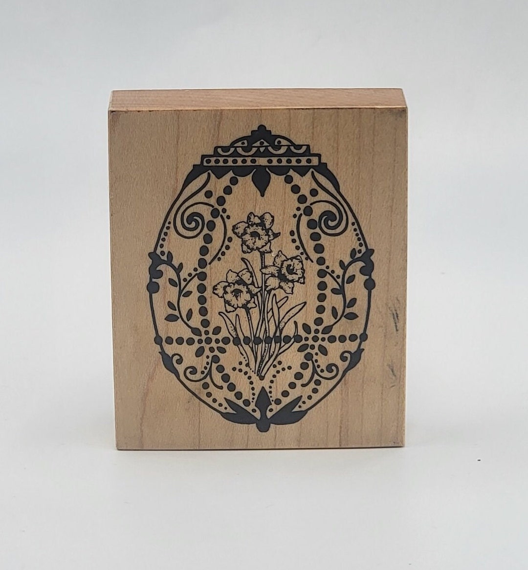 PSX Designs Flower Ornate Egg Decorated EASTER Rubber Stamp - Etsy