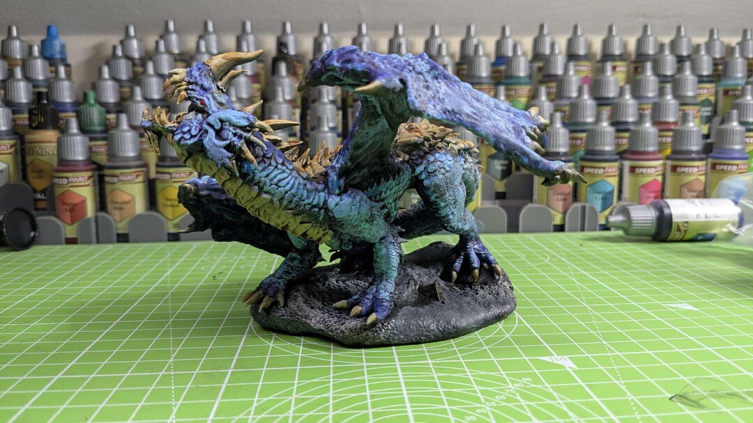Blue Dragon : D&D, Pathfinder, Frostgrave, 3D Resin Miniature Scaled ...