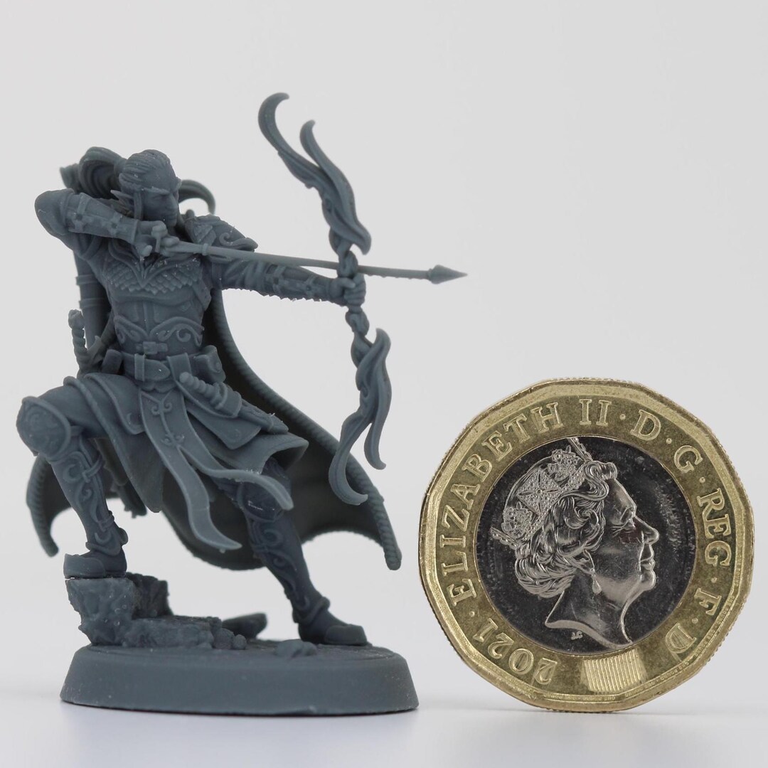 Elduin Alaren, Elf Ranger Miniature : Dungeons and Dragons Mini RPG ...