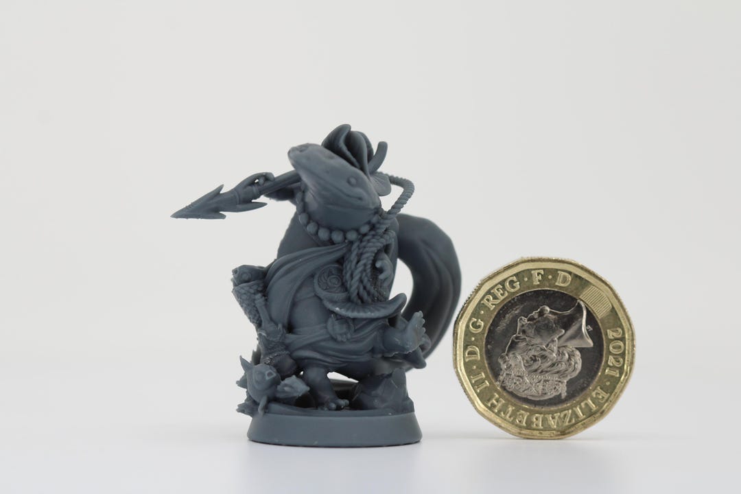 Giant Salamander Fisherman : Unpainted D&D, TTRPG Miniature | Pepunki ...