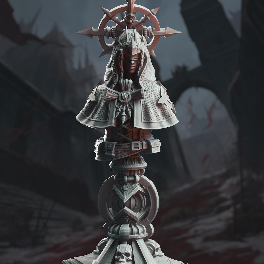 Amelie Saffron, Maiden Cleric Bust : D&D, Pathfinder, Frostgrave, 3D ...
