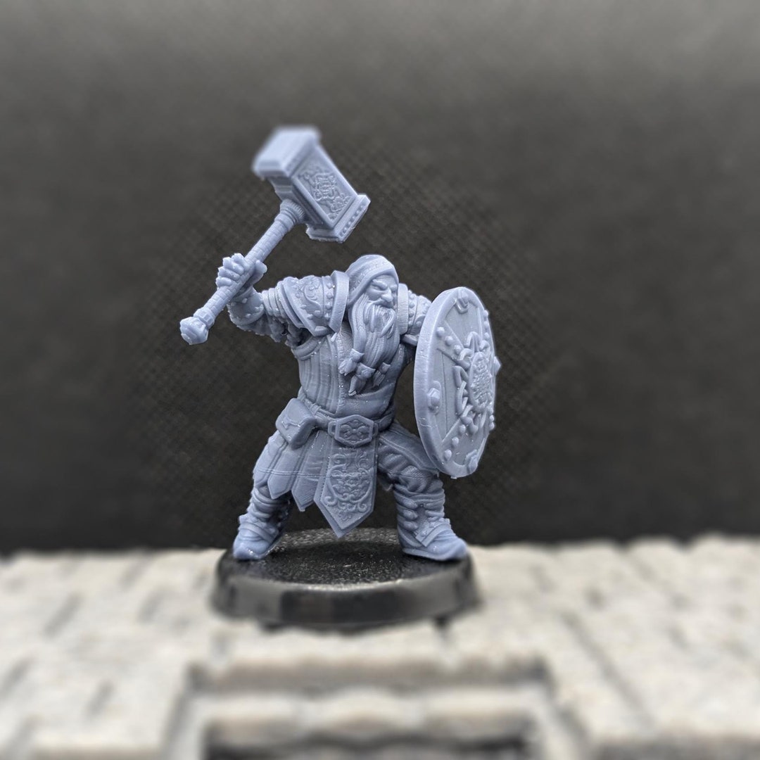 Dwarven Cleric, Paladin, Hammer and Shield: D&D, Pathfinder, Frostgrave ...