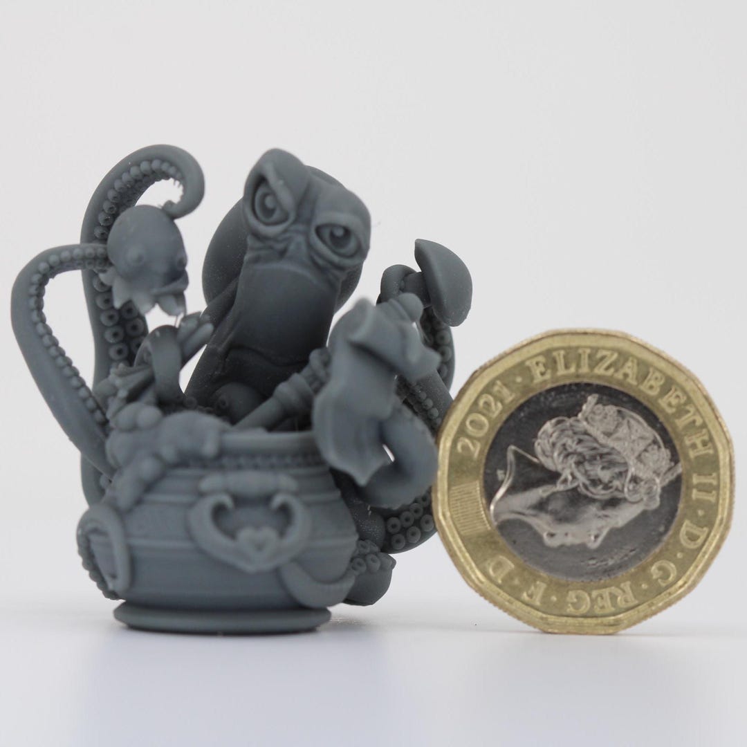 Octopus in a Cauldron : Unpainted D&D, TTRPG Miniature | Pepunki ...