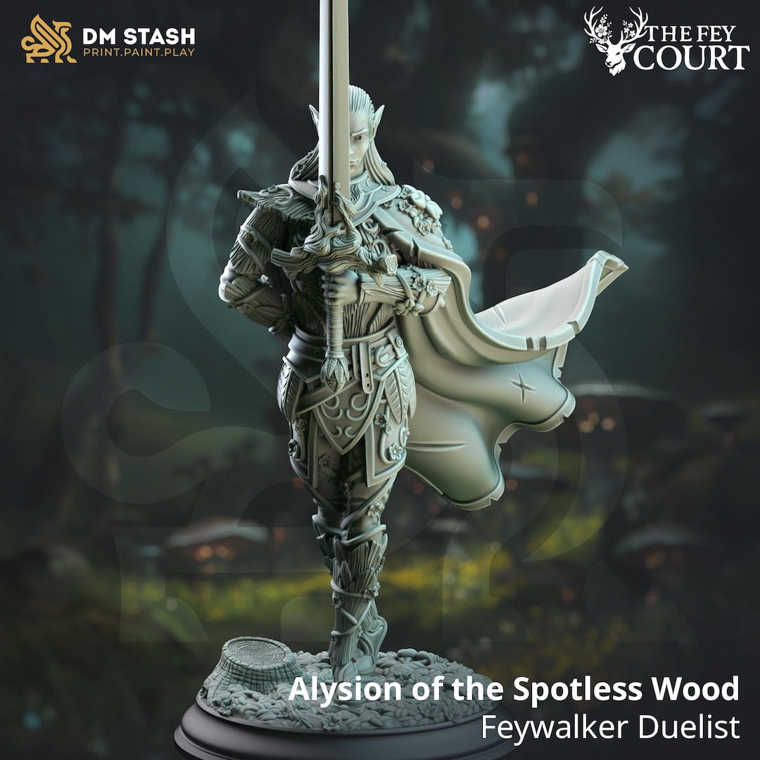 Alysion, High Elf Duelist | 3D Printed Dnd Miniature for Tabletop D&D ...