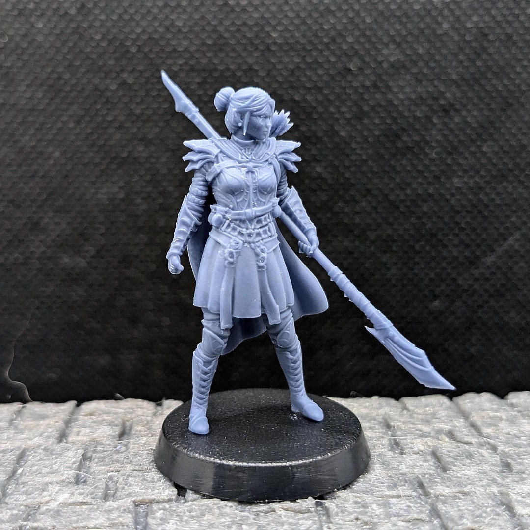 Drow Ranger, Polearm/glaive : D&D, Pathfinder, Frostgrave, 3D Resin ...