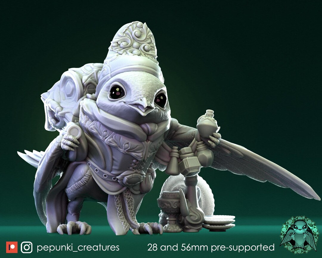 Swift Bird Merchant : Unpainted D&D, TTRPG Miniature | Pepunki ...