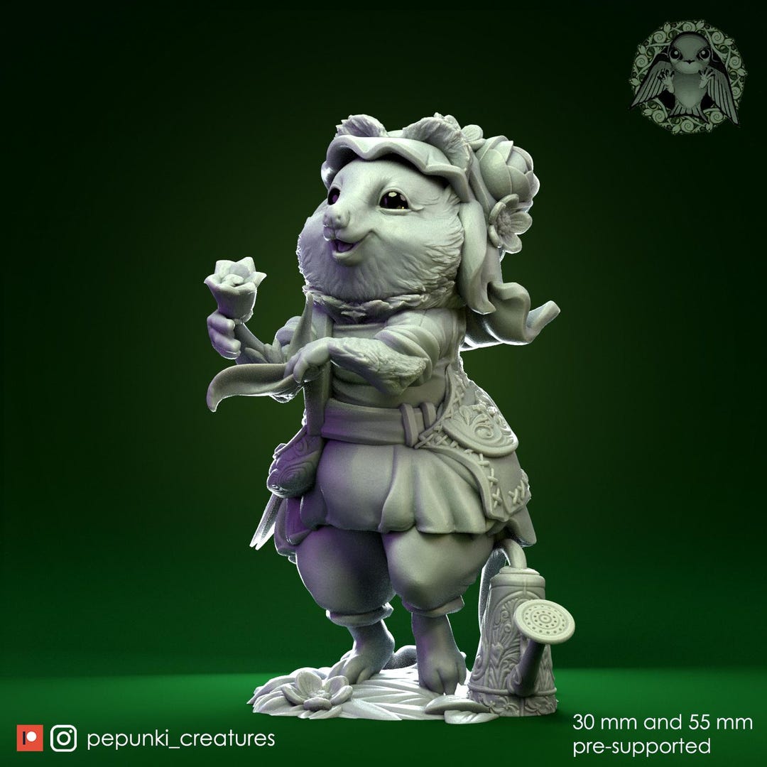 Quokka Garden Keeper : Unpainted D&D, TTRPG Miniature | Pepunki ...
