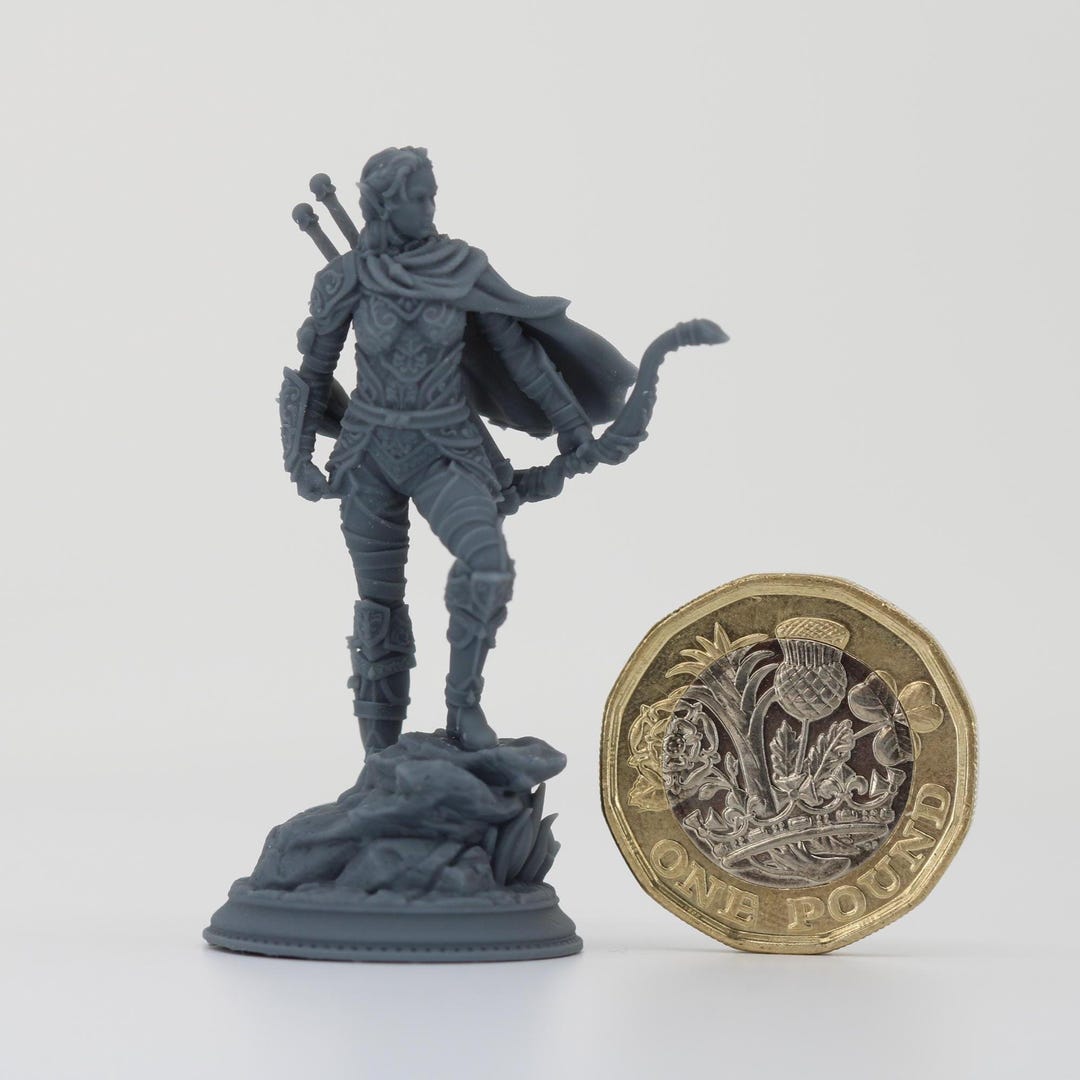 Virana, Hellspawn Hunter: 3D Resin Miniature - D&D, Pathfinder (32mm ...