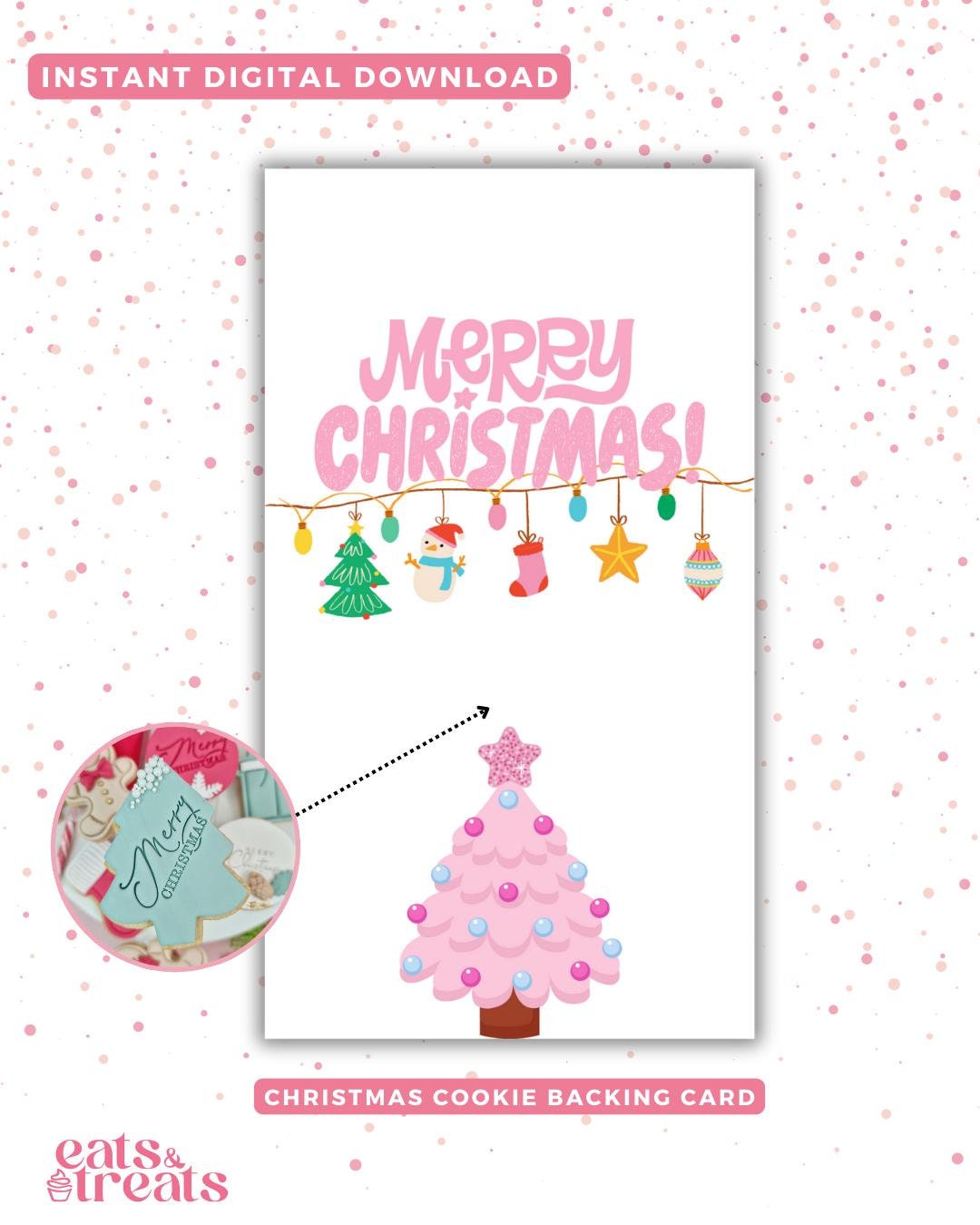 Christmas Digital Cookie Backing Card, Printable Cookie Card, Gift - Etsy