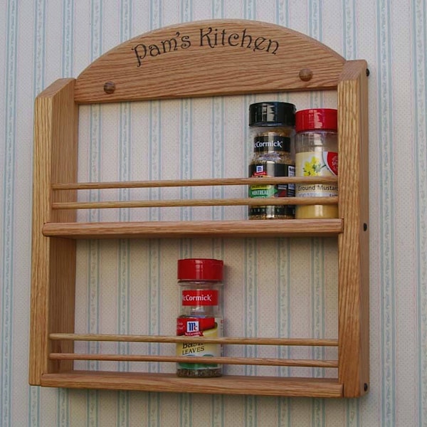 Wooden Spice Rack - Etsy