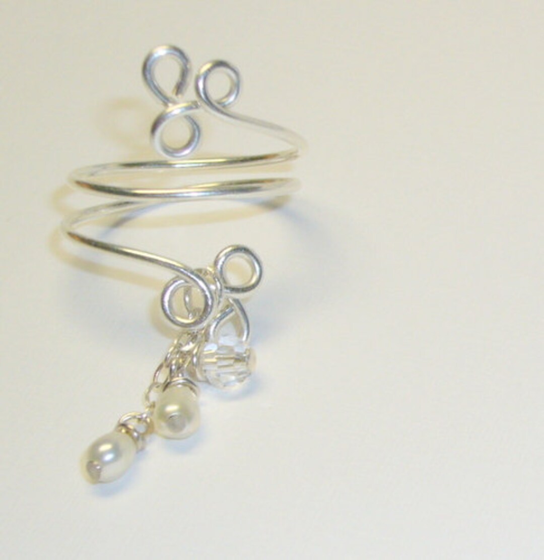 Toe Ring, Pearls, Swarovski Crystal, Sterling Silver - Etsy Singapore