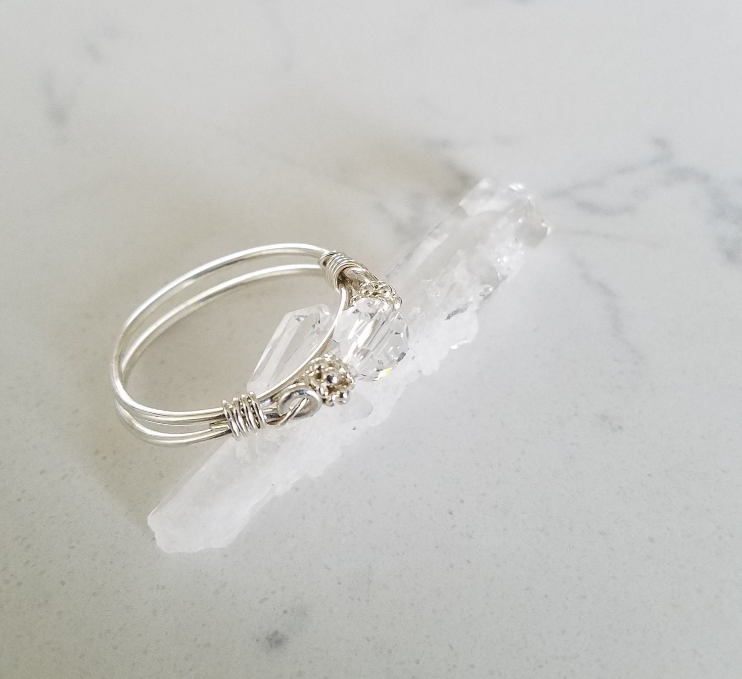 Crystal Ring Purity Ringwith Inspirational Card Sterling - Etsy