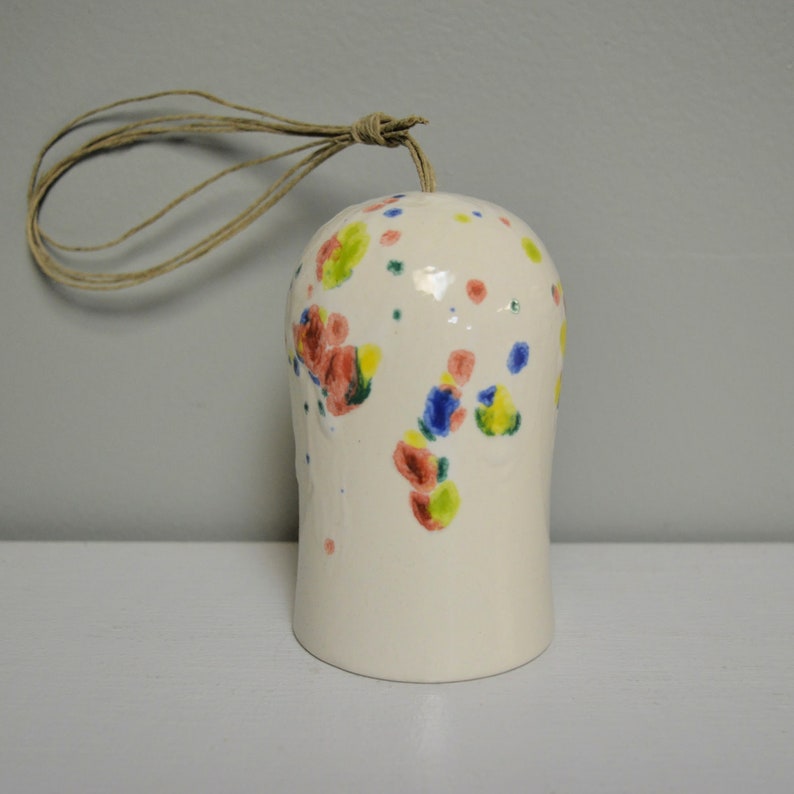 Rounded Ceramic Small Stack Wind Bell Wind Chime White With - Etsy