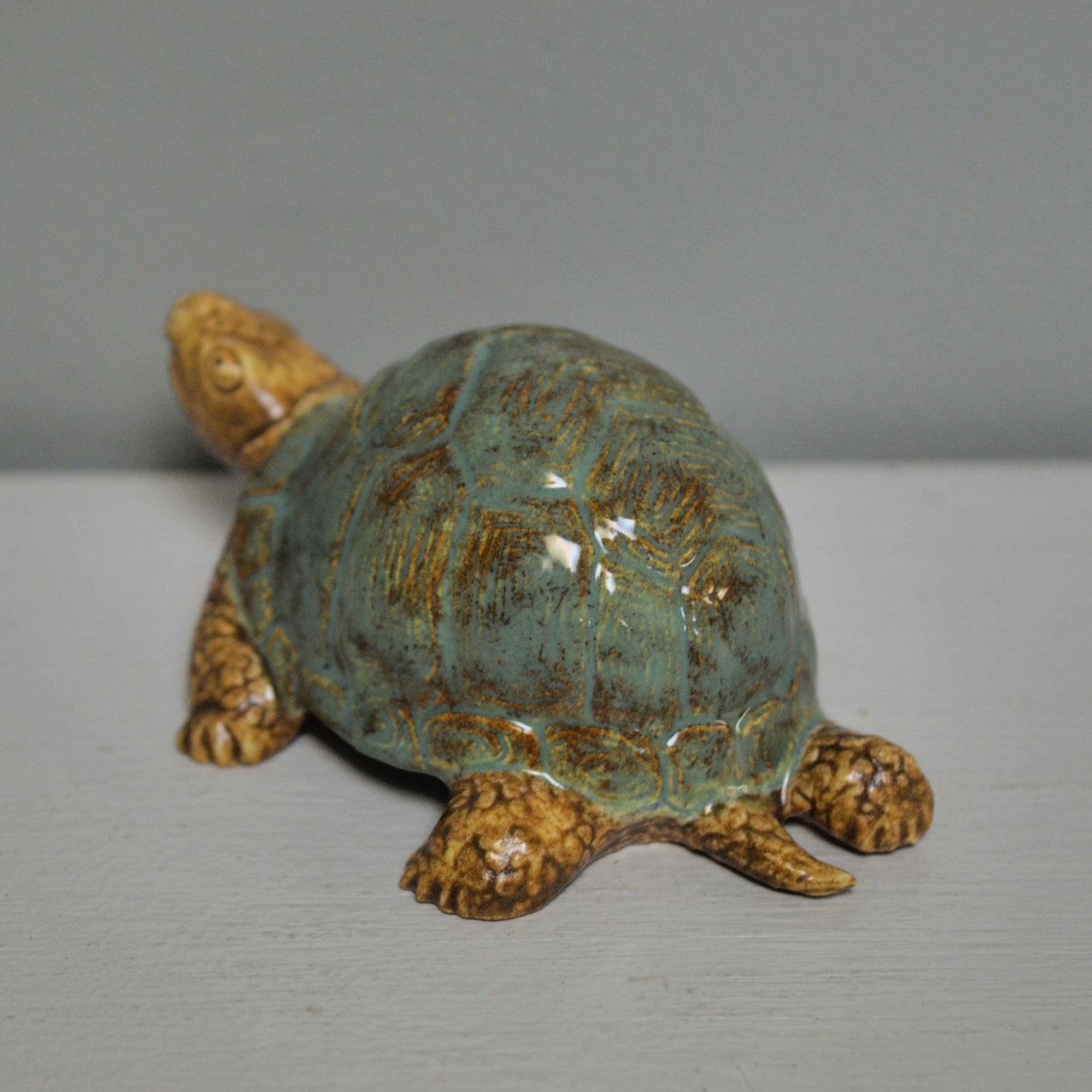 Ceramic Box Turtle on My Way - Etsy