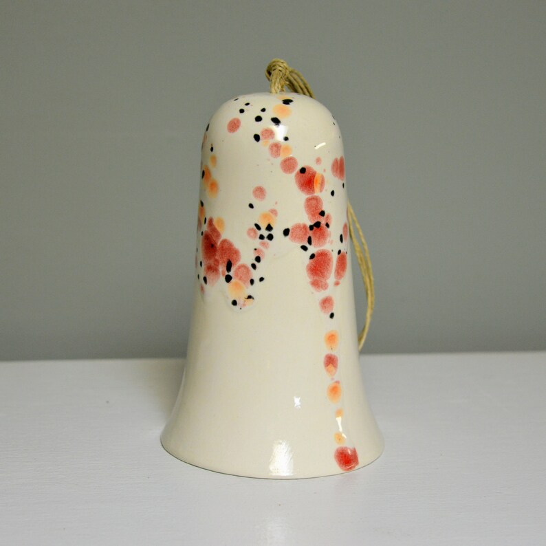 Ceramic Small Stack Wind Bell Wind Chime White With Coral - Etsy