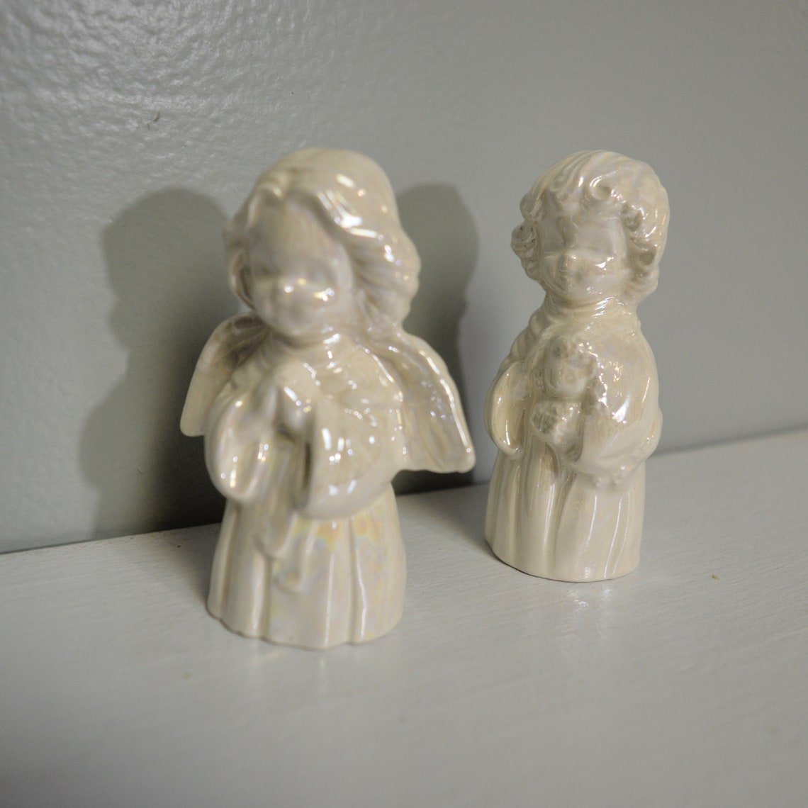 Ceramic Child Nativity Creche Scene Mother of Pearl - Etsy