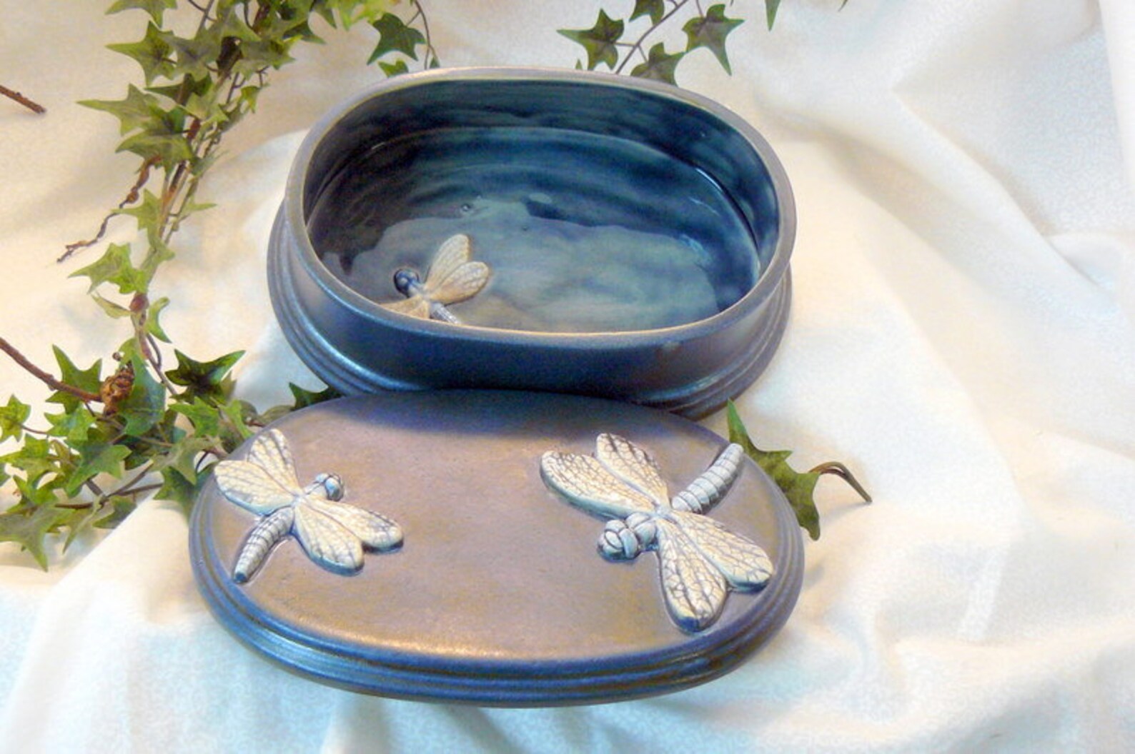 Oval Dragonfly Jewelry Box - Etsy
