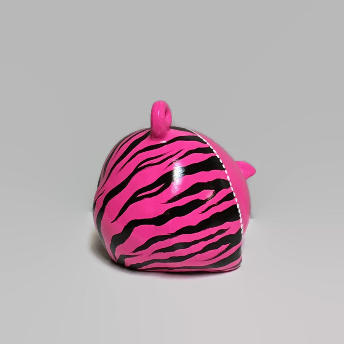 Ceramic Piggy Bank Bright Pink Zebra Stripes Jungle | Etsy