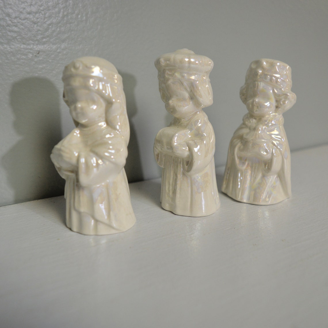 Ceramic Child Nativity Creche Scene Mother of Pearl - Etsy