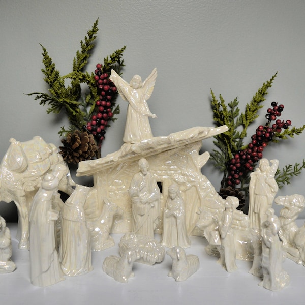 Ceramic Nativity Set - Etsy