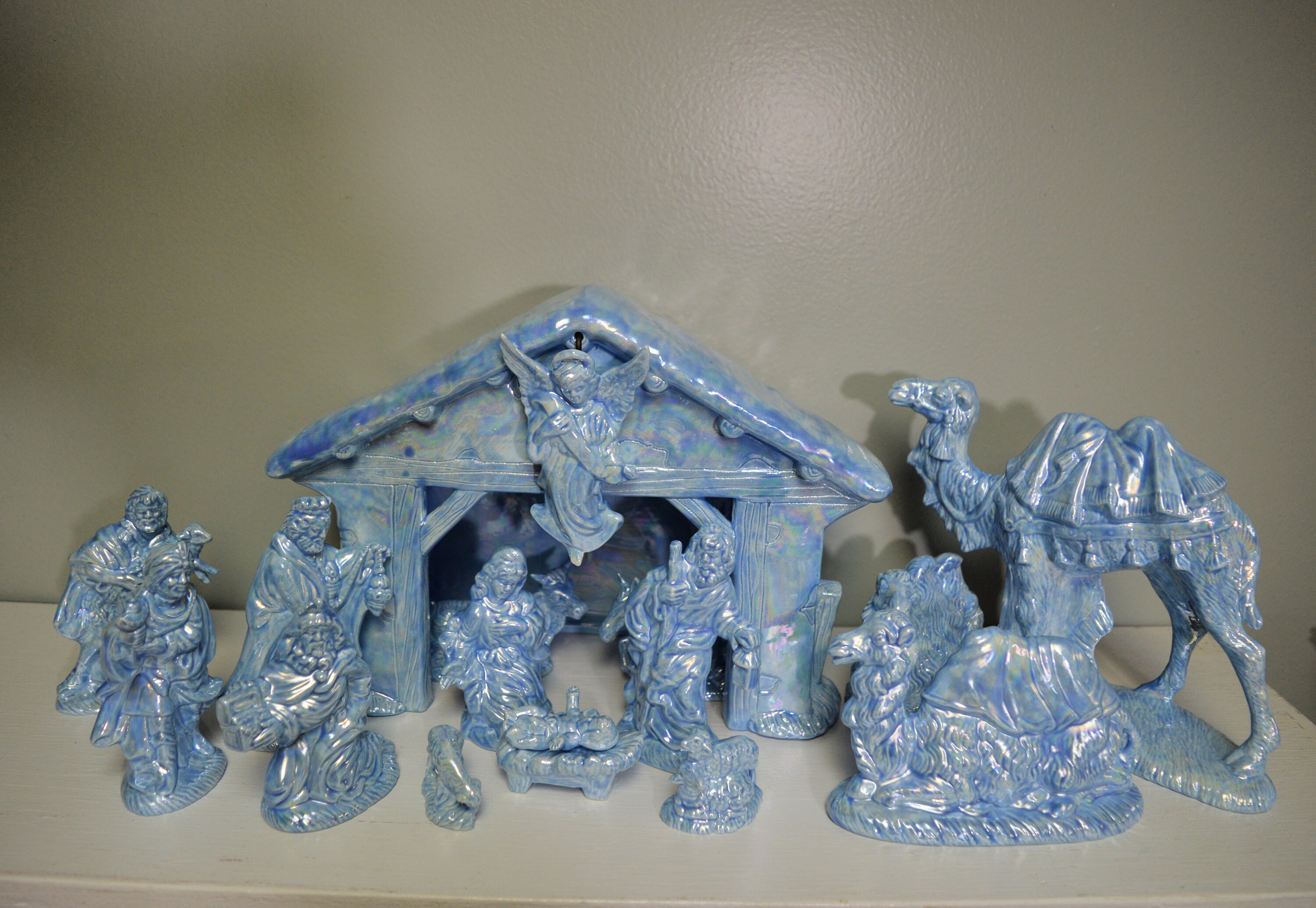 Blue and White Nativity Set - Etsy