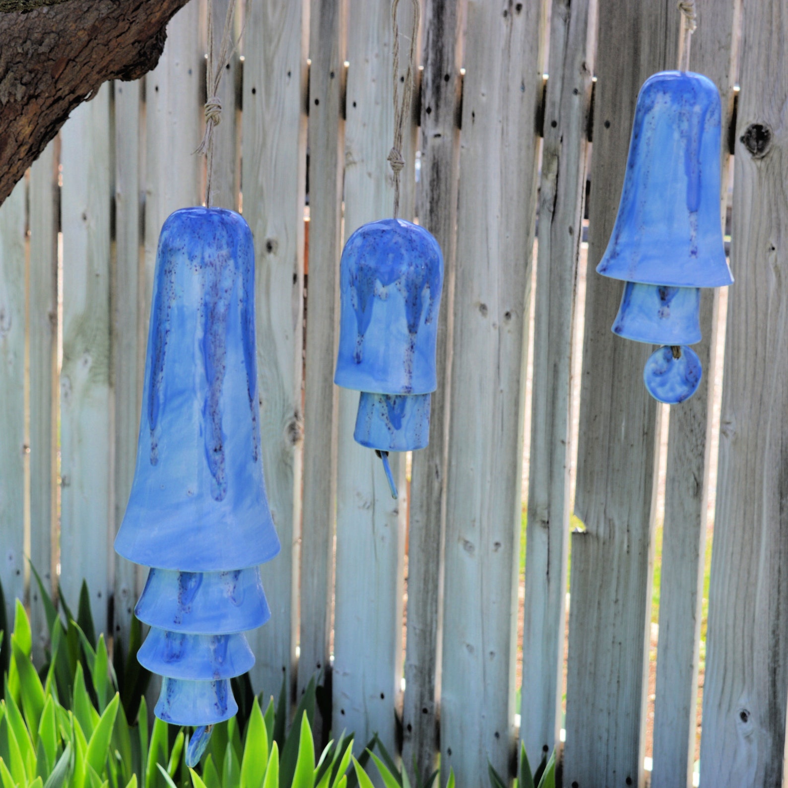 Rounded Ceramic Small Stack Wind Bell Wind Chime Shades of - Etsy