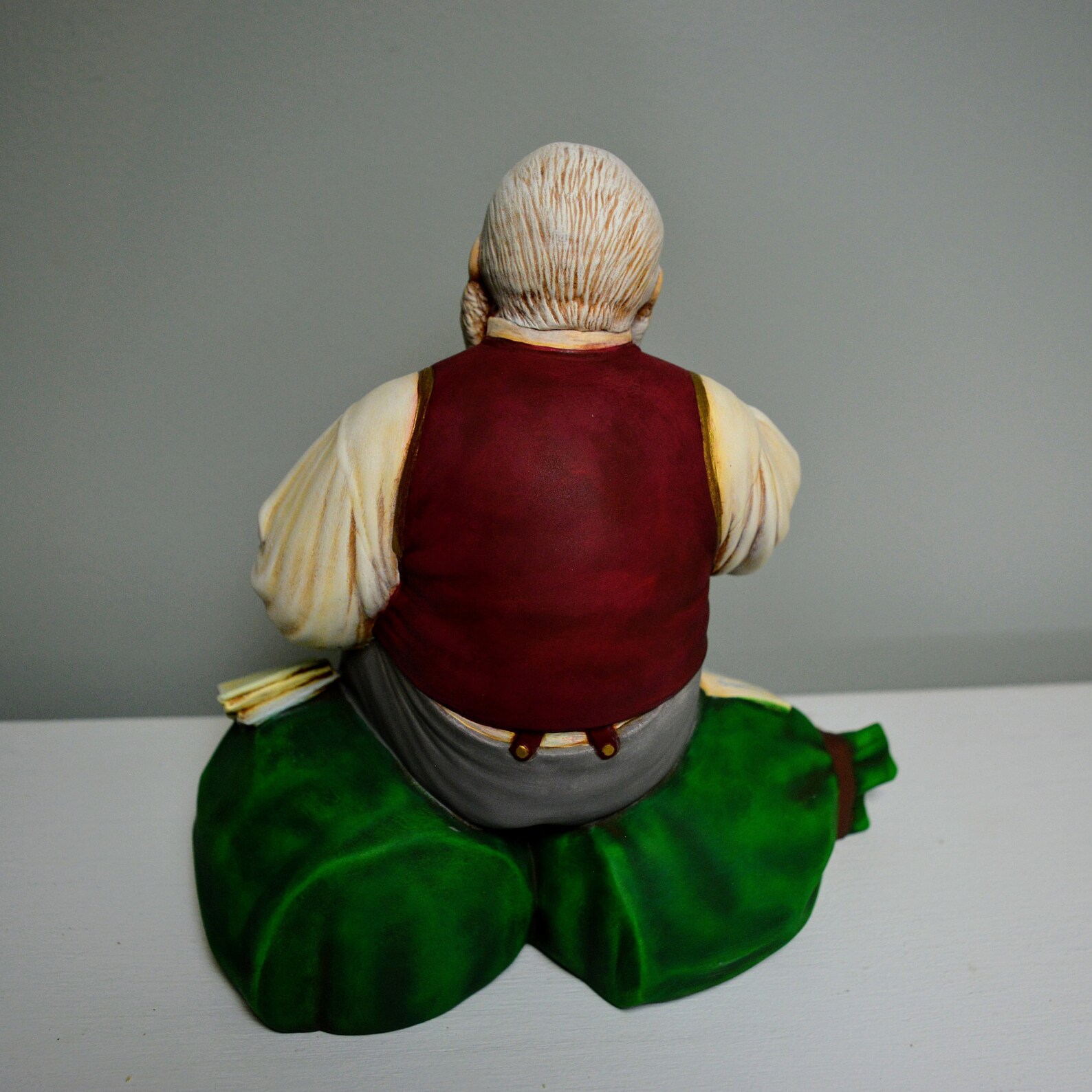 Ceramic Santa Reading Mail Figurine Mail Sack Santa | Etsy