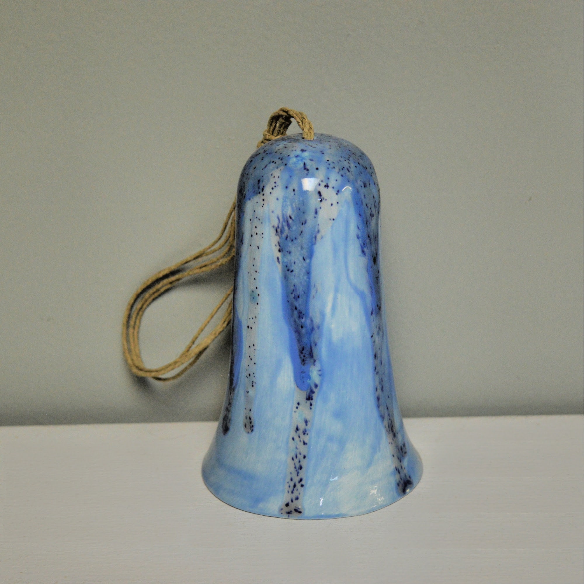 Ceramic Small Stack Wind Bell Wind Chime Shades of Blue With - Etsy