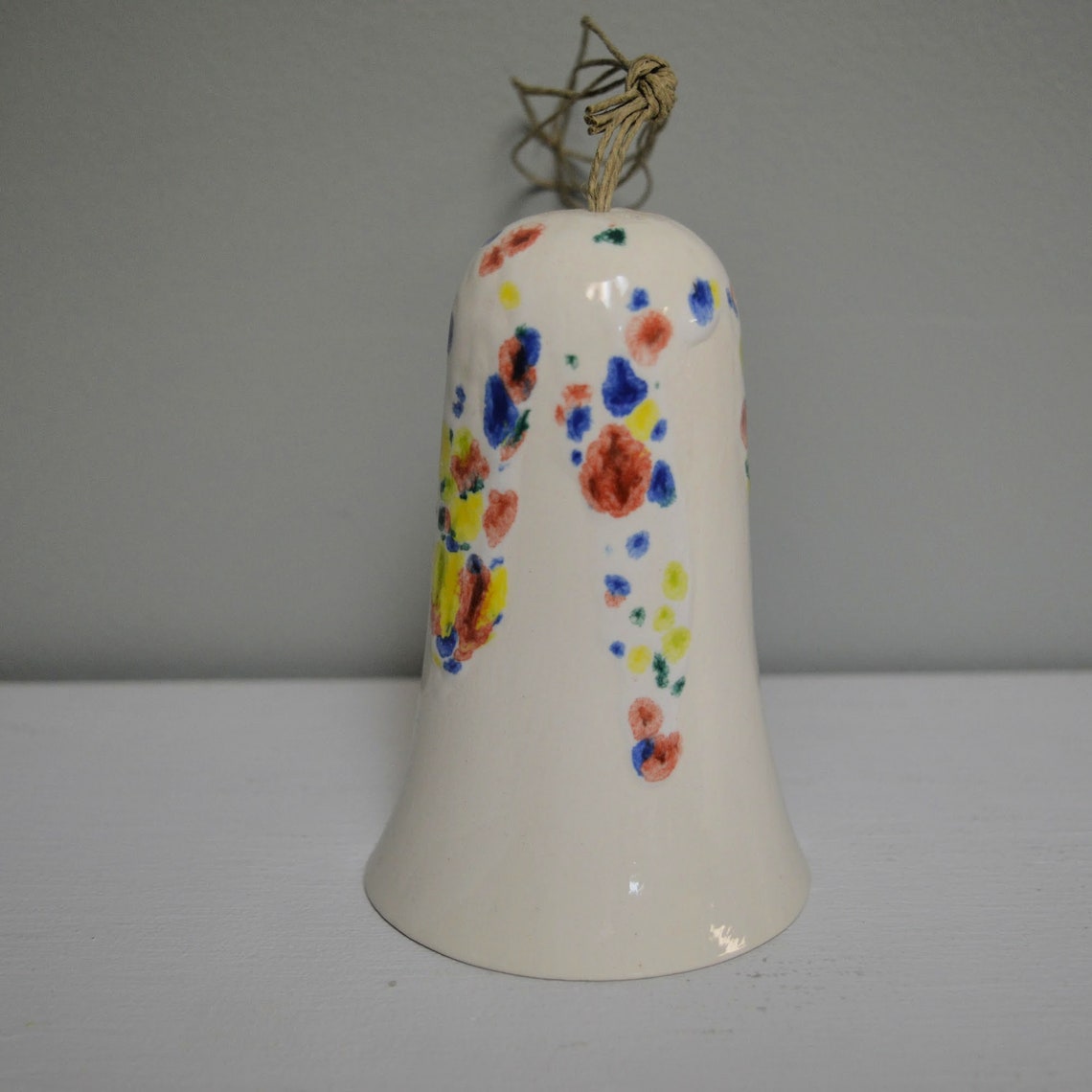Ceramic Small Stack Wind Bell Wind Chime White With Red - Etsy