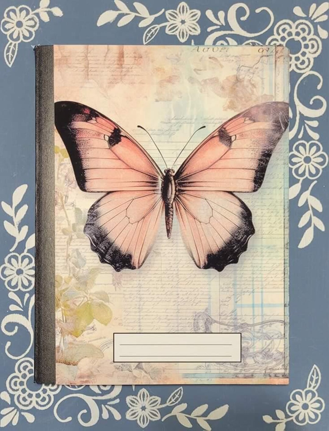Pink Butterfly, Covered Notebook - Etsy