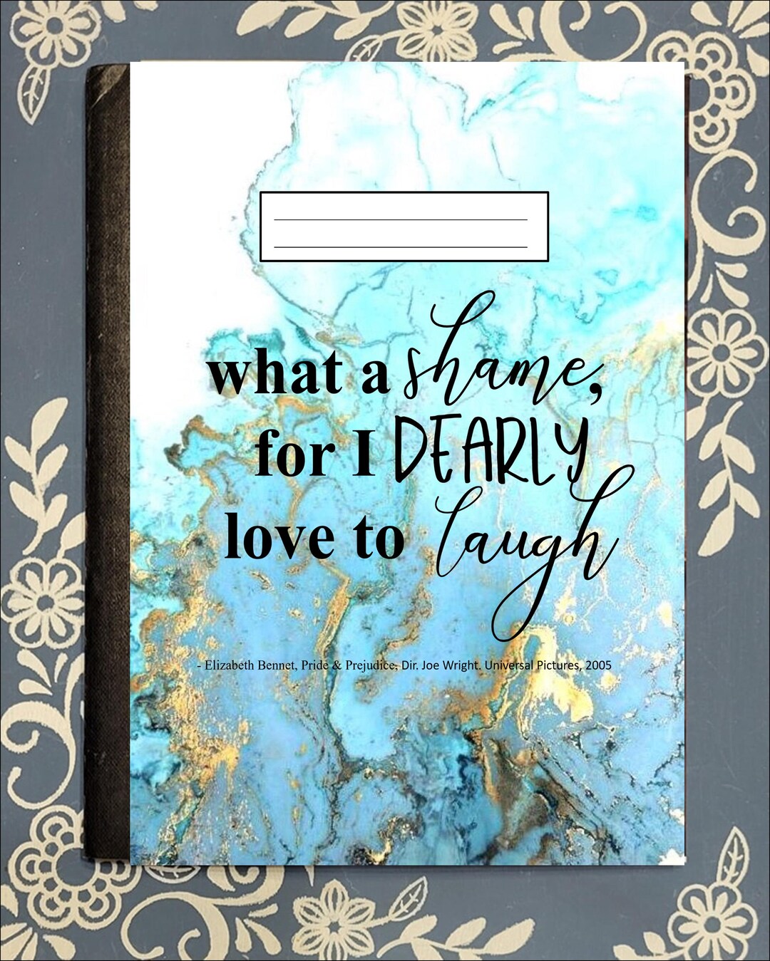 Love to Laugh, Lizzy, Pride & Prejudice, Covered Notebook - Etsy