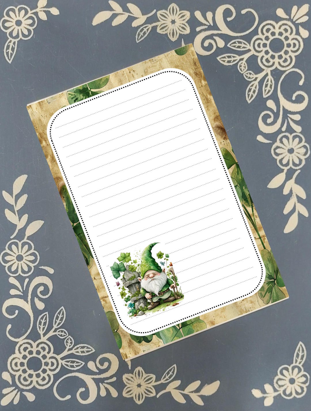 Green Gnome Notepad - Etsy