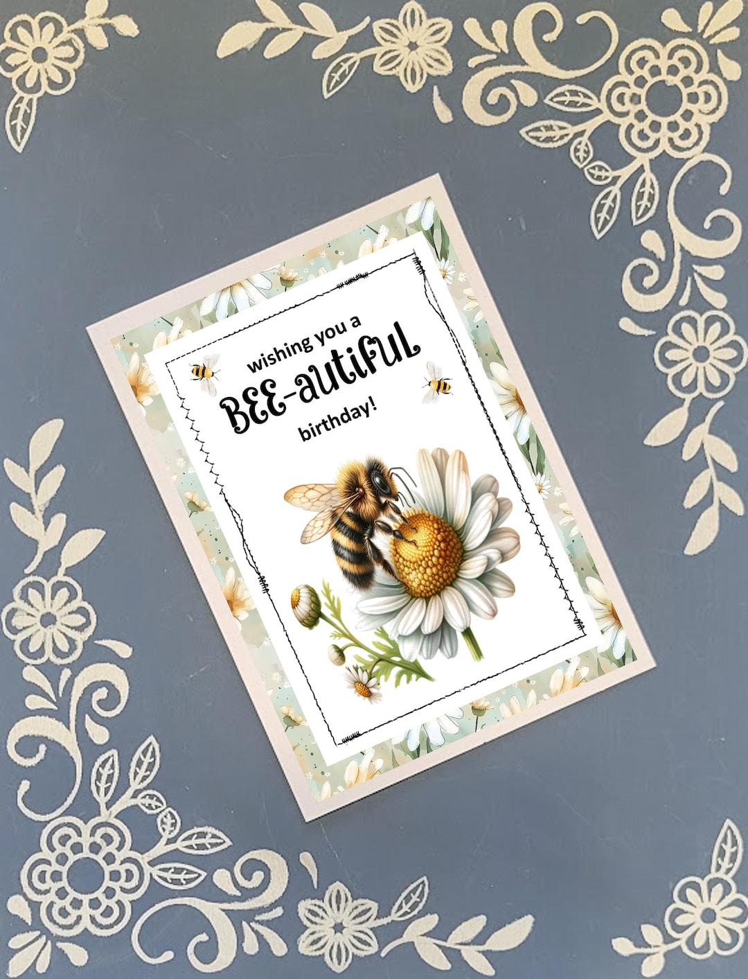 Bumble Bee Happy Birthday Greeting Card Bundle, 5x7 With Envelopes - Etsy
