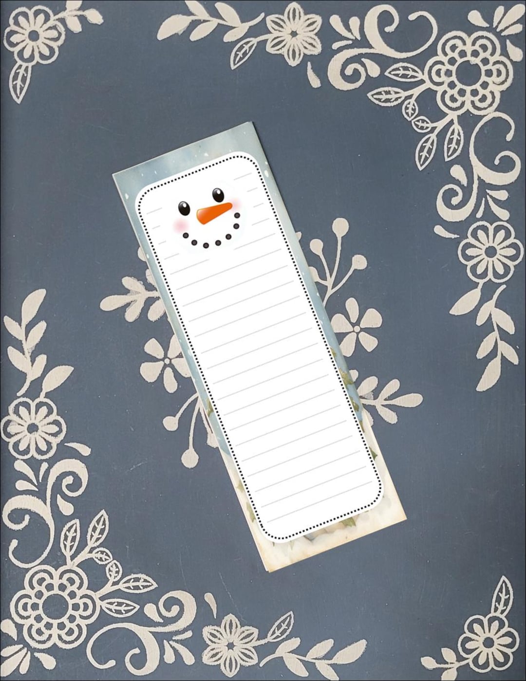 Snowman Magnet Notepad Stationery List Pad - Etsy