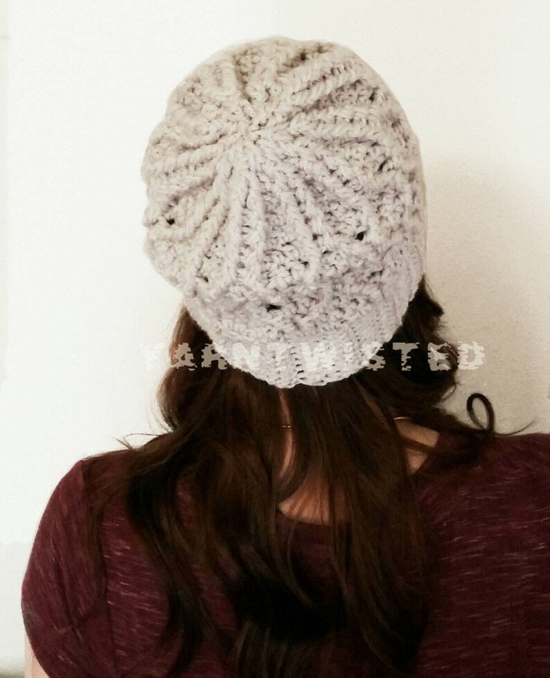 CROCHET PATTERN , Volcano Ash Pom Pom Beanie, Women's Winter Hat ...