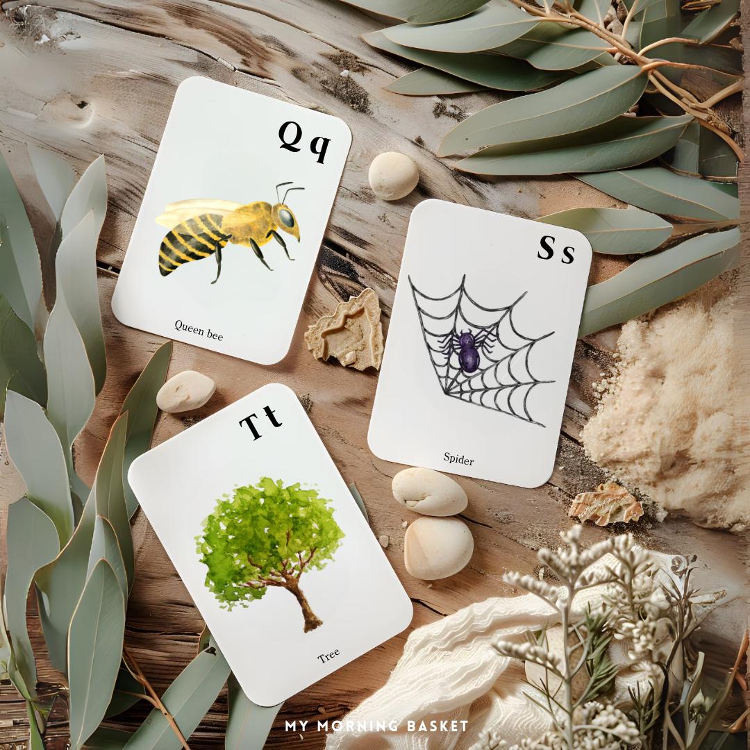 Nature ABC Card Printable Alphabet Cards Montessori Education ...