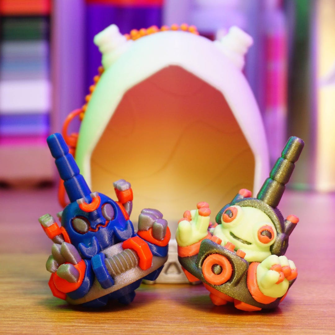Tomo Tops 2 Pack - Animal Surprise Egg - Owl, Beetle, Frog, Octopus ...