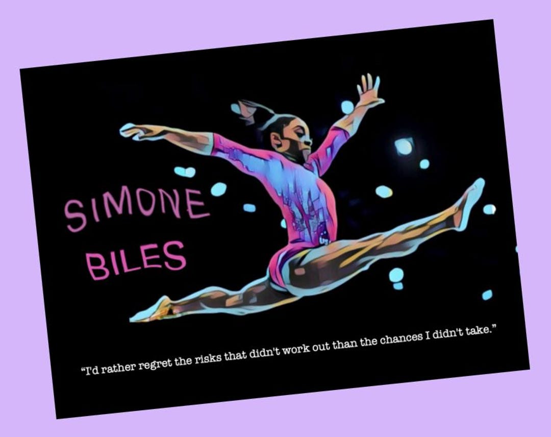 SIMONE BILES Postcard - Chances, Gymnast- Quote - Etsy