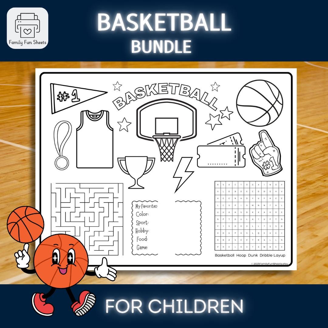 Basketball Coloring Pages Worksheets Basketball Birthday Basketball ...