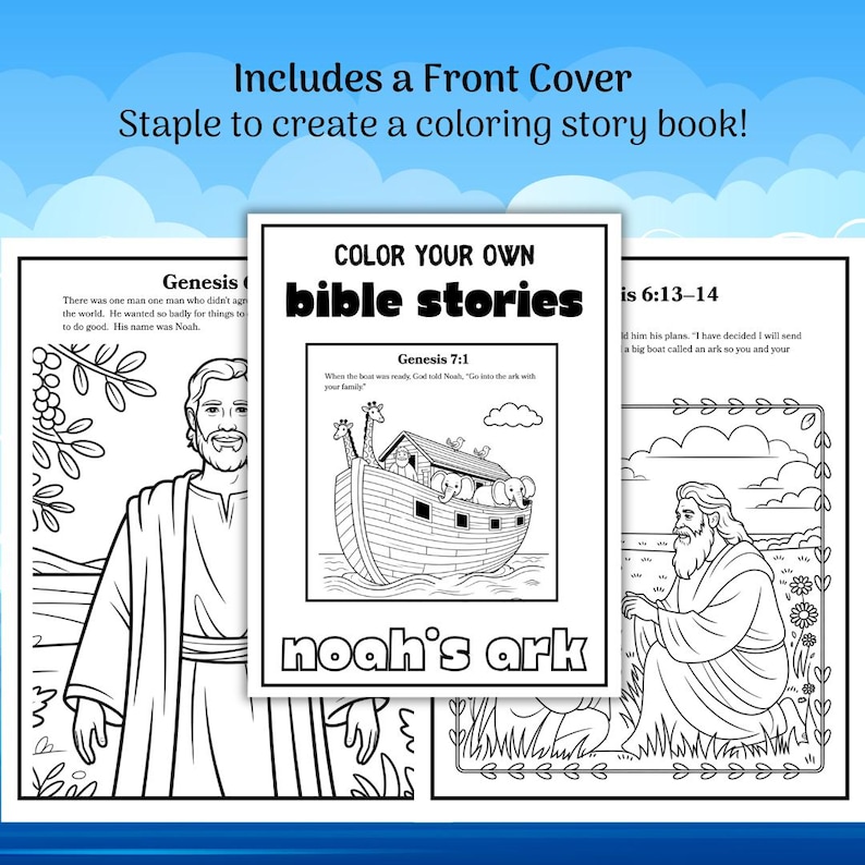 Bible Study for Kids Noahs Ark Coloring Pages Sunday School Church ...