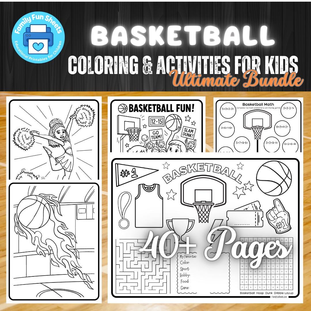 Basketball Coloring Pages Basketball Activities for Kids Basketball ...