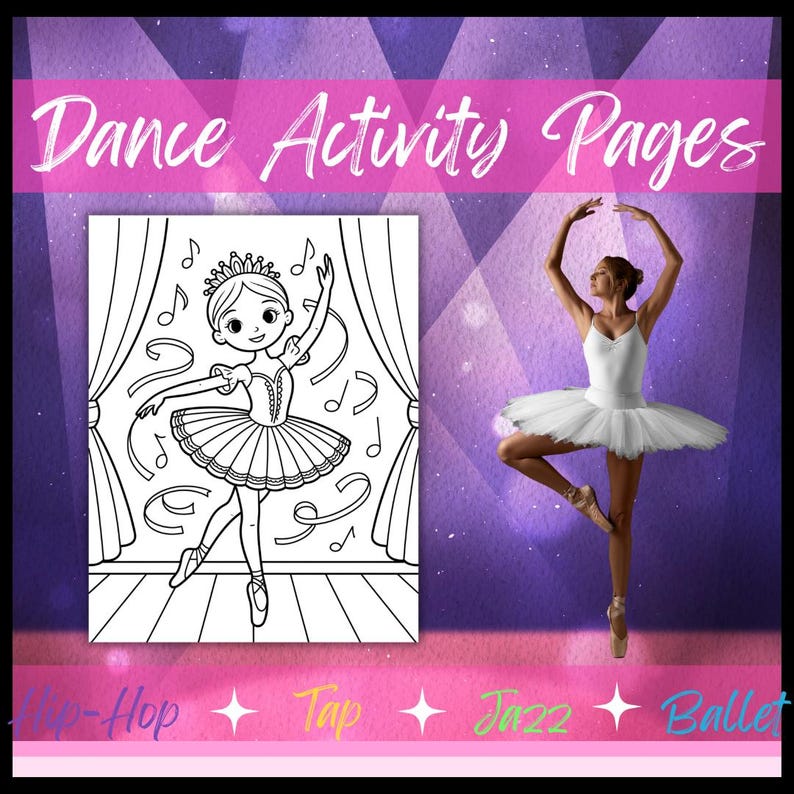 Dance Coloring Page Ballet Coloring Page Ballerina Coloring Page Dance ...