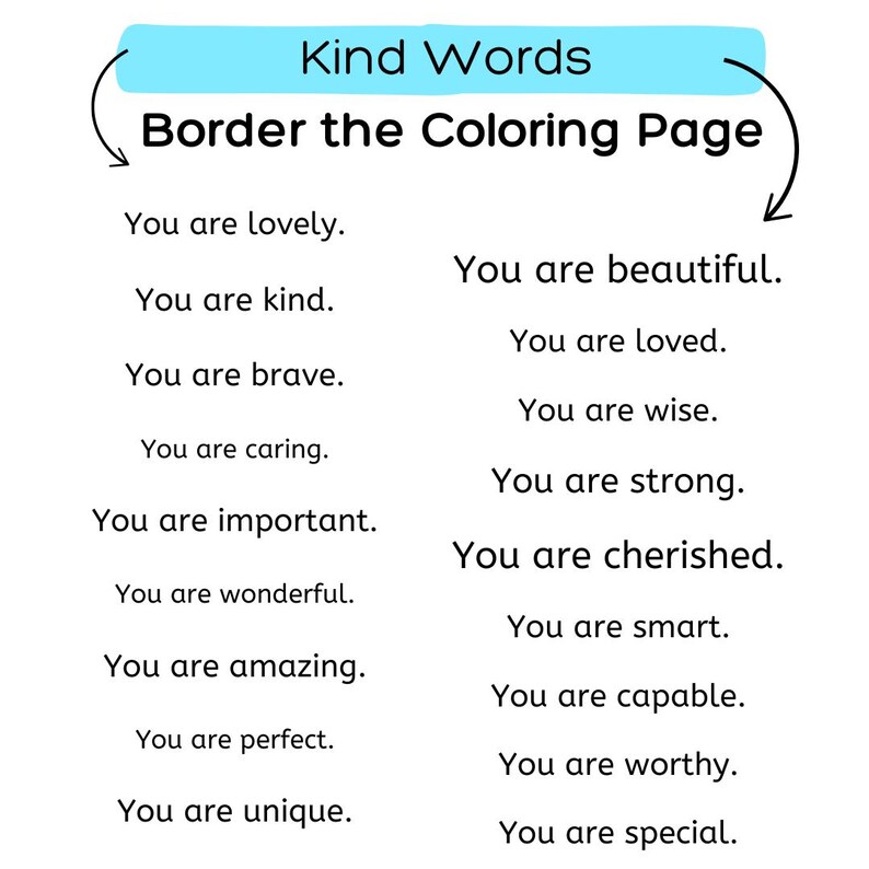 Coloring Sheet, Printable, Gift, Floral, Good Vibes, Inspiring Words ...