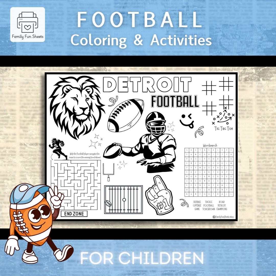 Detroit Lions Coloring Pages Detroit Lions Football Coloring Sheets for ...