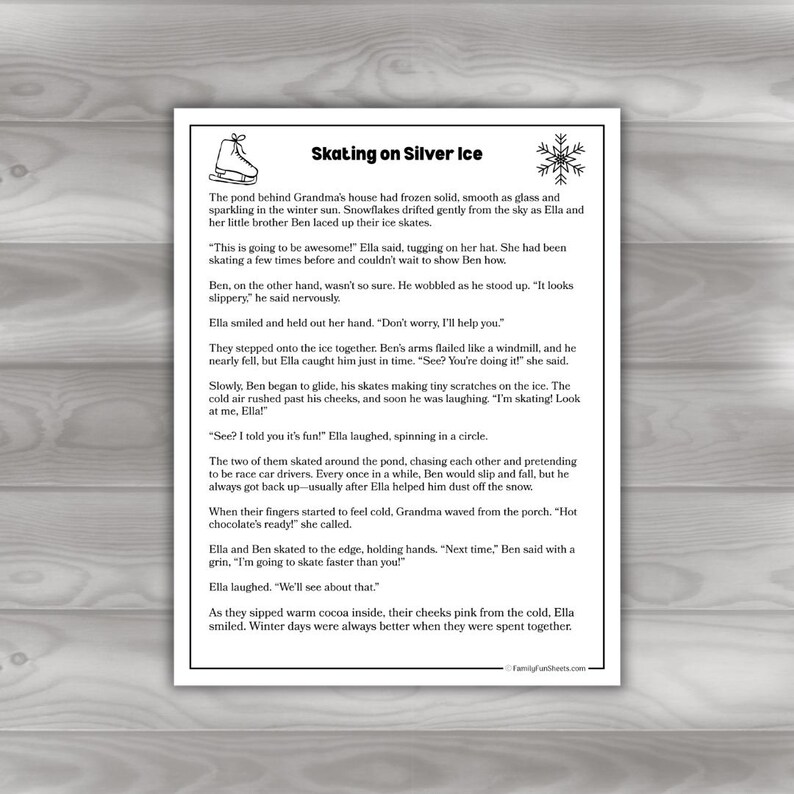 3rd Grade Winter Reading Comprehension Passages for 4th Grade 3rd Grade ...