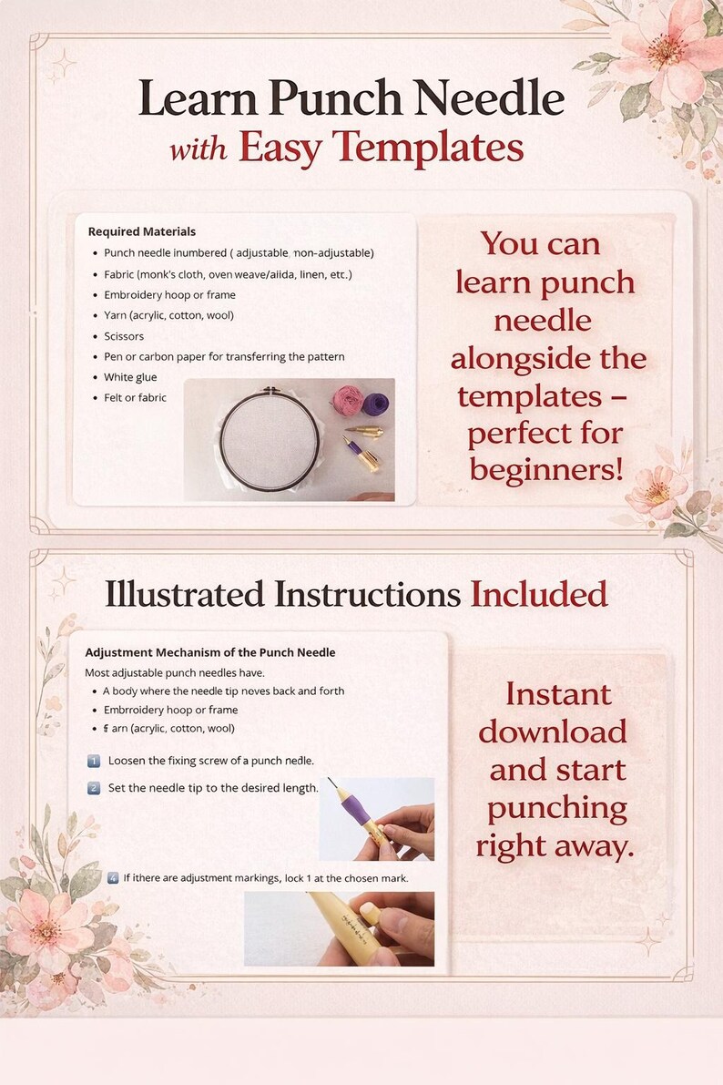 Kawaii Fruit Punch Needle Pattern Bundle, 6 Designs, 3 Sizes (PDF ...